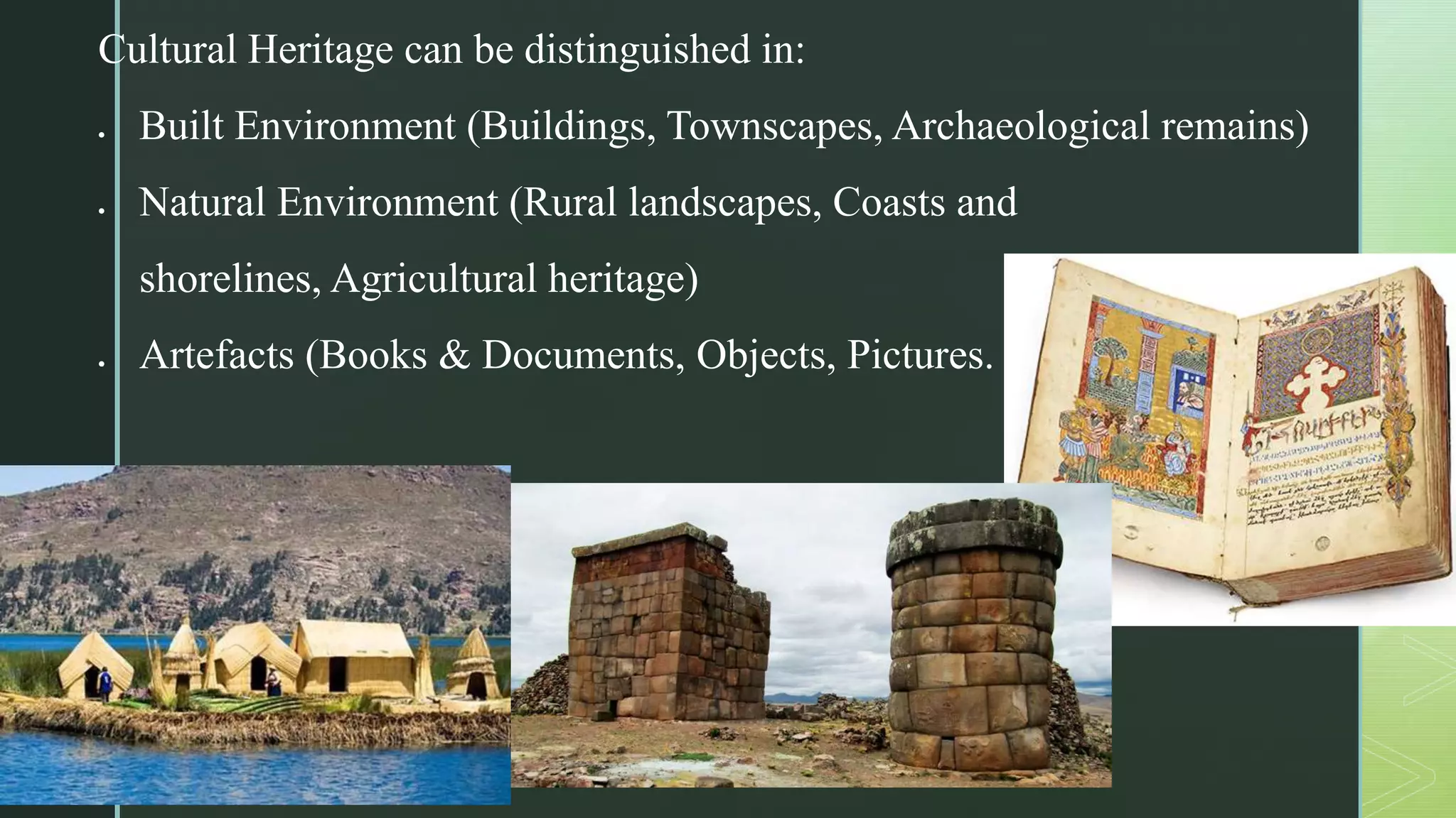 The importance of tangible and intangible cultural heritage | PPTX