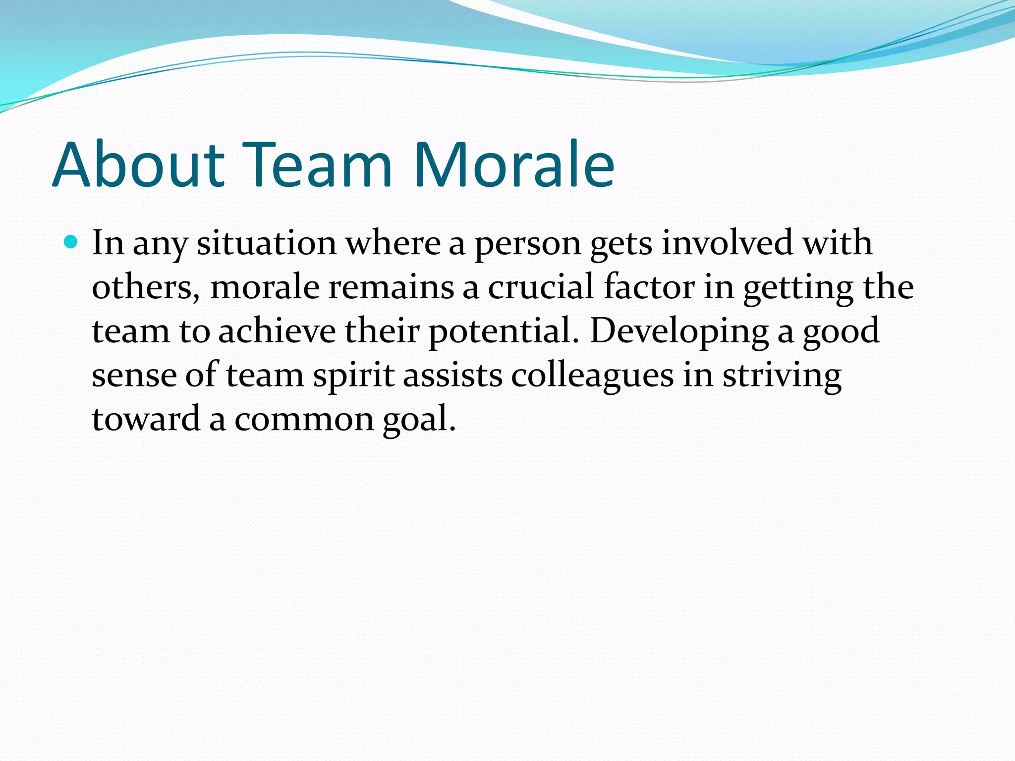 The Importance of Team Spirit | PPT