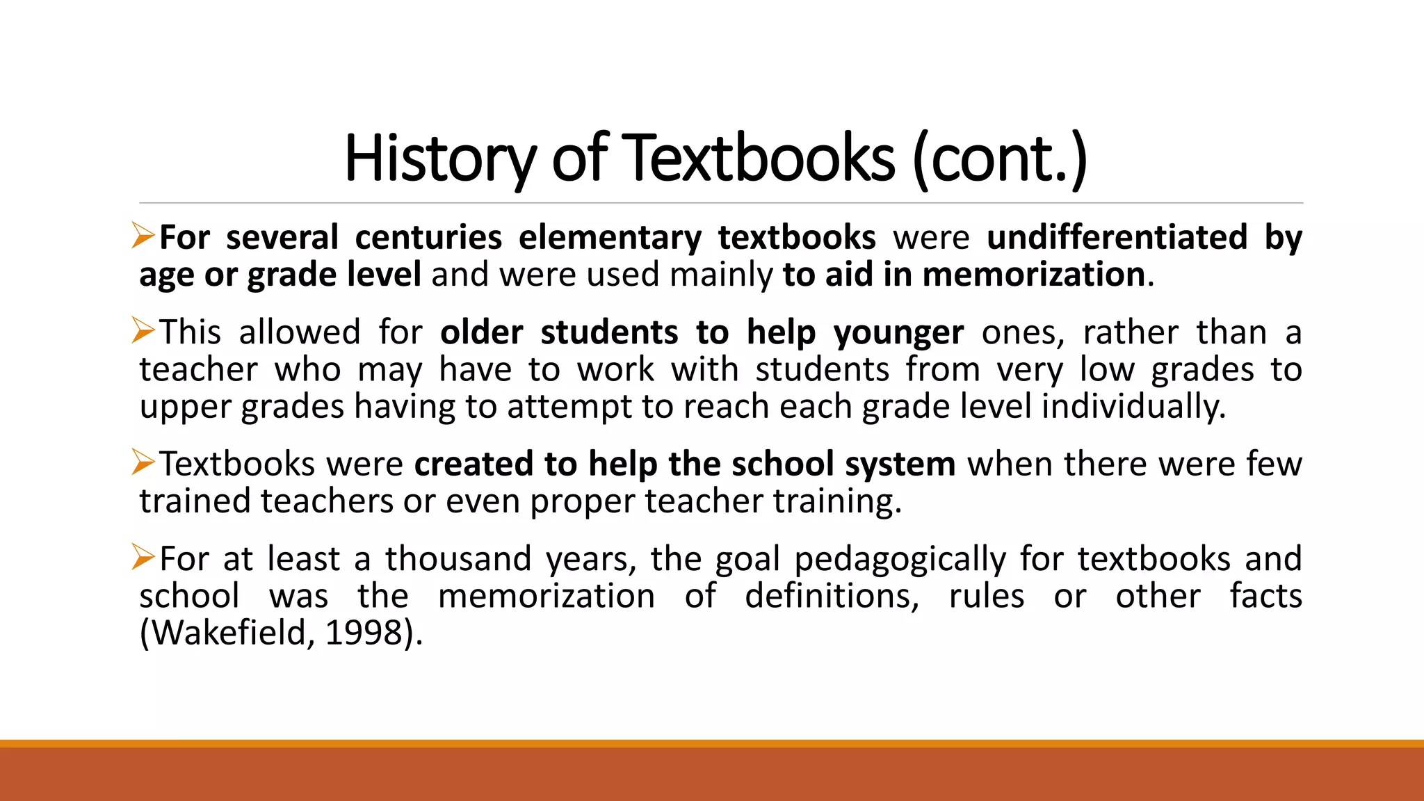 The Importance and History of Textbooks | PPTX