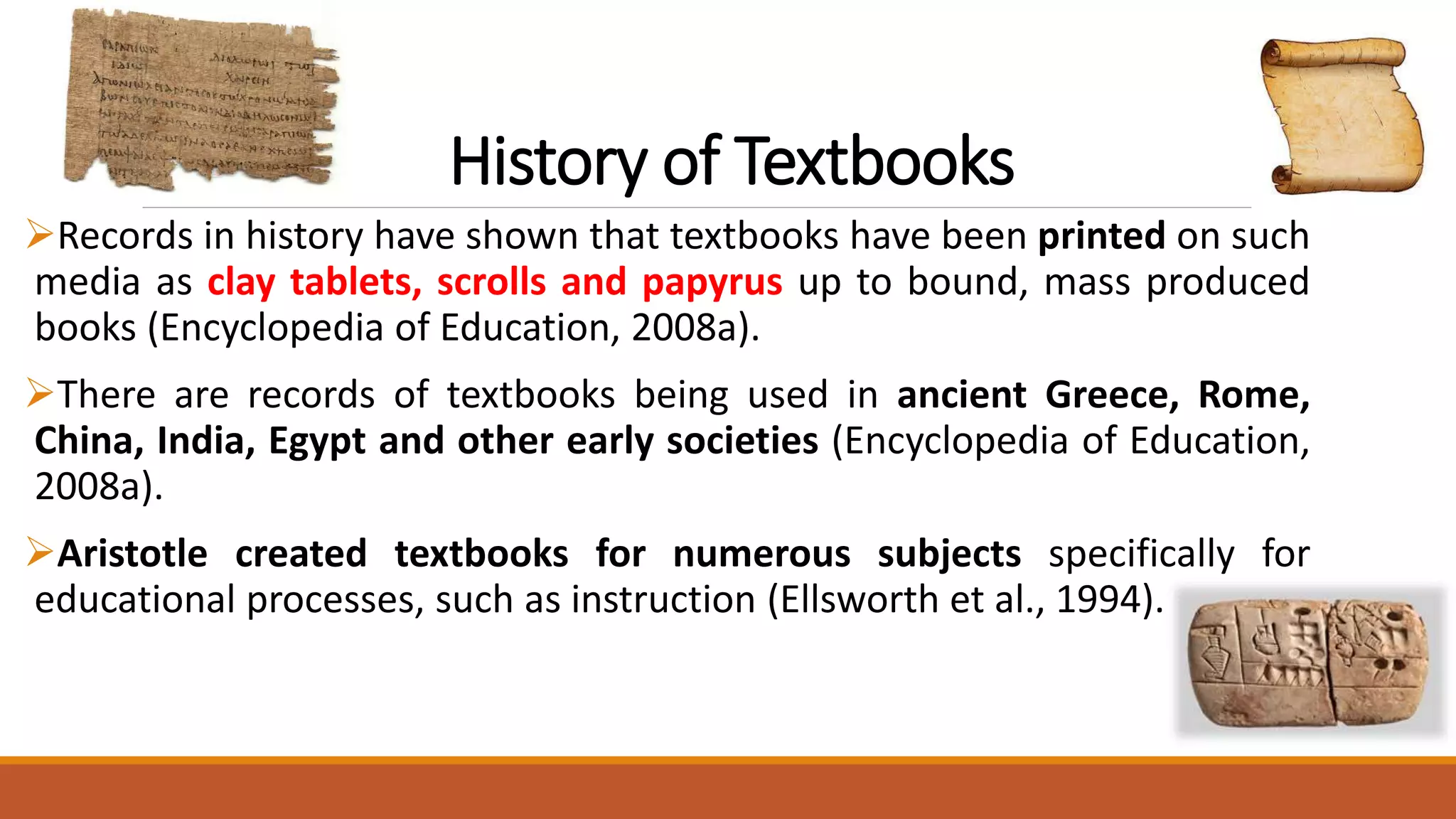 The Importance and History of Textbooks | PPTX