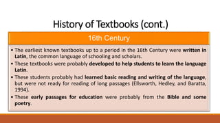 The Importance and History of Textbooks | PPTX