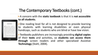 The Importance and History of Textbooks | PPTX