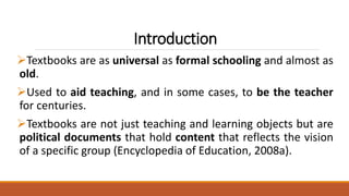 The Importance and History of Textbooks | PPTX
