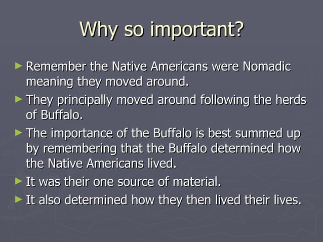The Importance Of The Buffalo | PPT