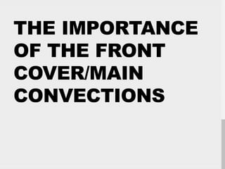 The importance of the front cover | PPTX