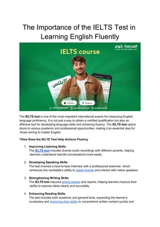 The Importance of the IELTS Test in Learning English Fluently.pdf