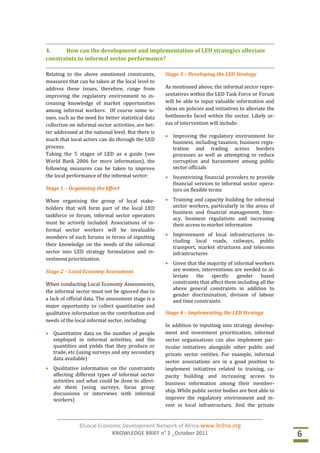 The importance of the informal economy for local economic development ...