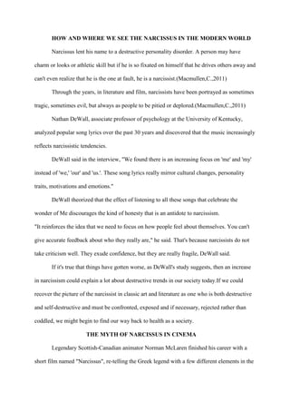 Modern Narcissus And Echo