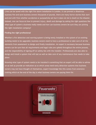 The importance of the right fire alarm system | PDF