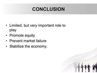 The role of government in the free market economy | PPTX