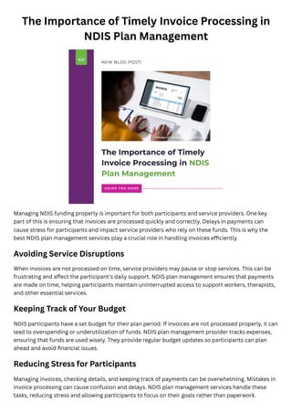 The Importance of Timely Invoice Processing in NDIS Plan Management.pdf