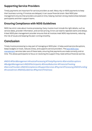 The Importance of Timely Invoice Processing in NDIS Plan Management.pdf