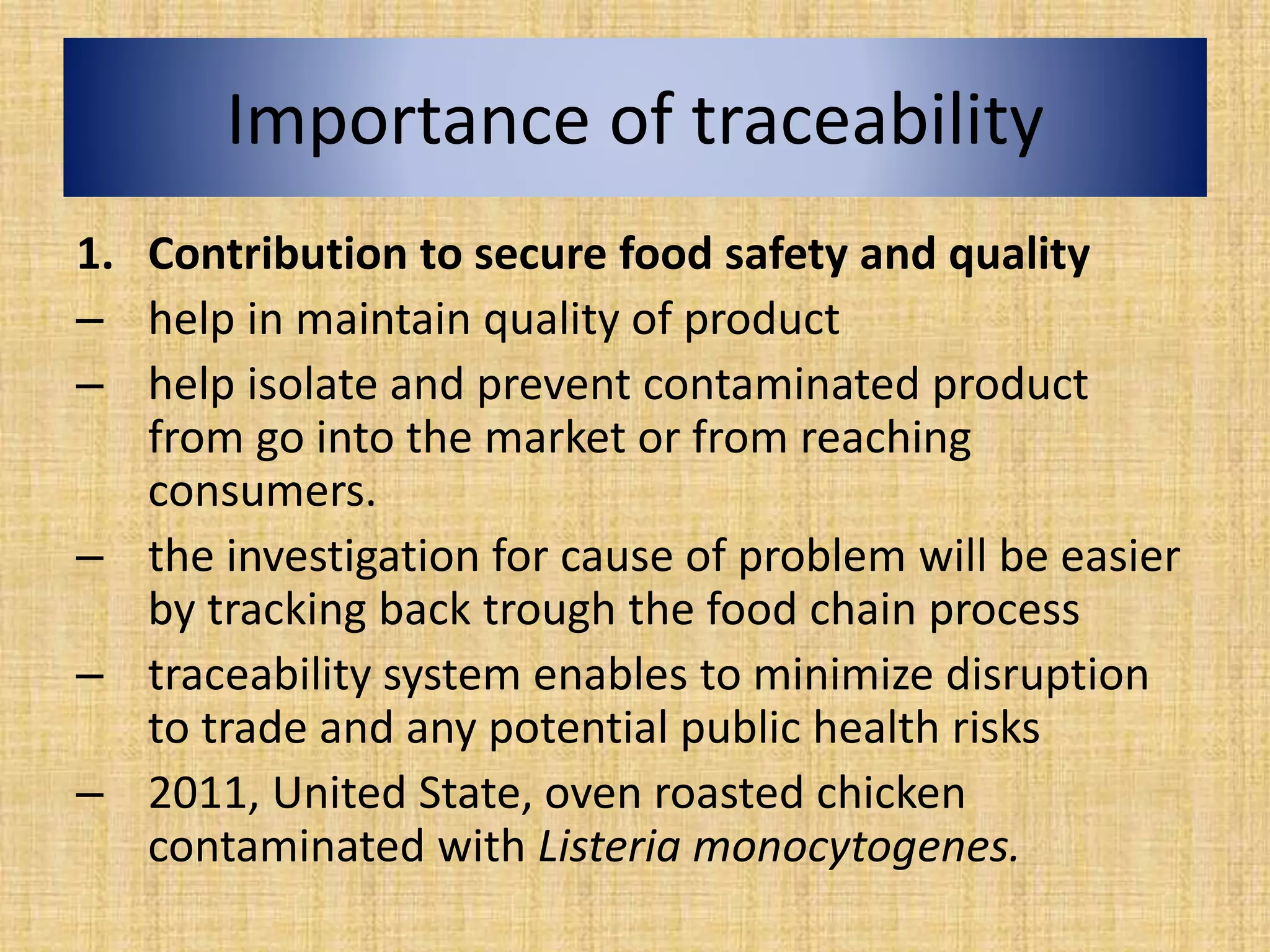 The importance of traceability | PPTX