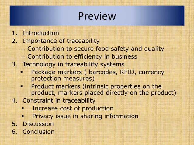 The importance of traceability | PPTX