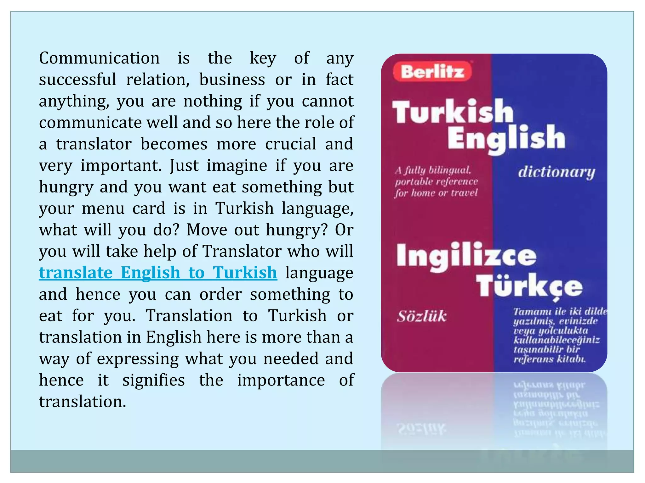 The importance of translation | PPTX