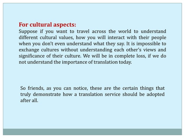 The importance of translation | PPTX | Business | Business and Finance