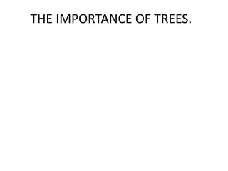 The importance of trees | PPTX