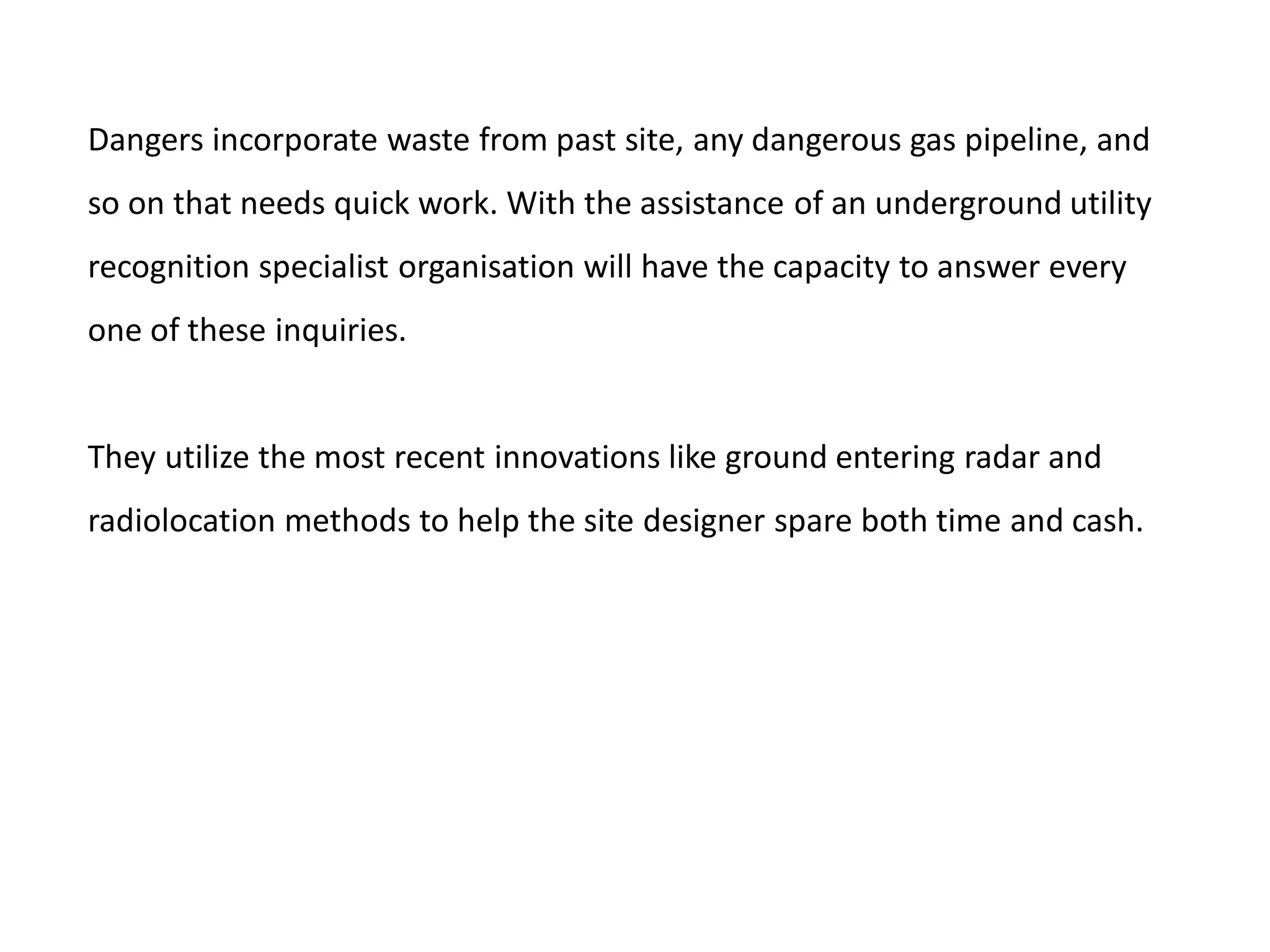 The importance of underground utility detection and mapping | PDF