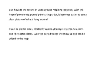 The importance of underground utility detection and mapping | PDF