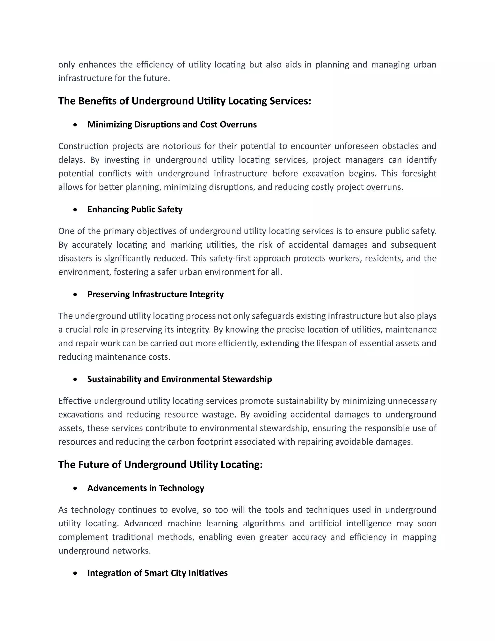 The Importance of Underground Utility Locating Services | PDF