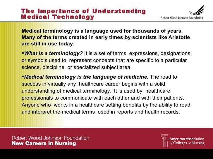 The importance of understanding medical terminology 2012