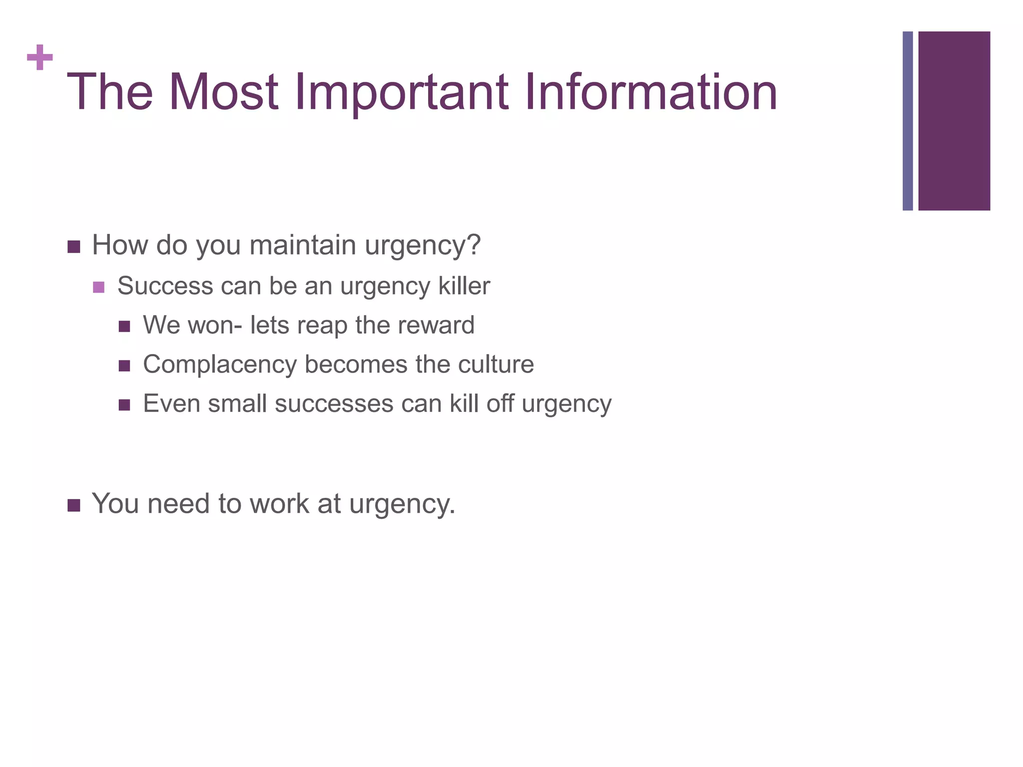 The importance of urgency hbr | PPTX