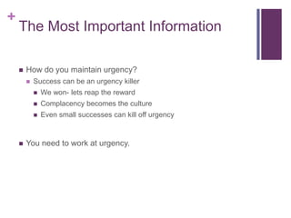 The importance of urgency hbr | PPTX