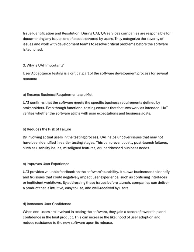 The Importance Of User Acceptance Testing Uat In Software Projects Pdf