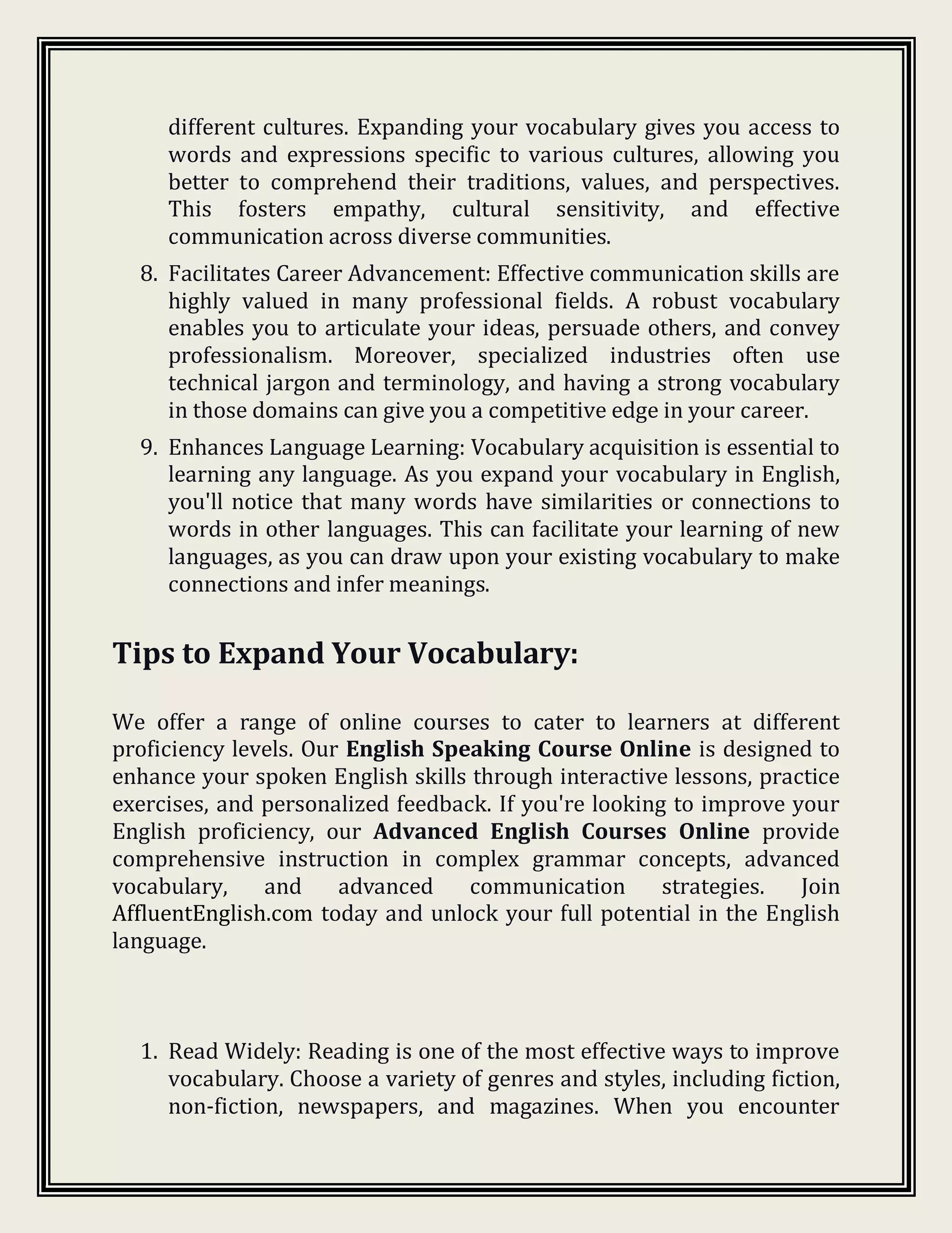 The importance of vocabulary in English and how to expand it.pdf