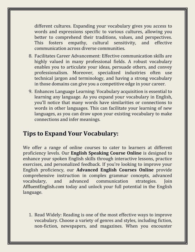 The importance of vocabulary in English and how to expand it.pdf