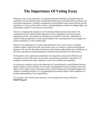 The Importance Of Voting Essay.pdf