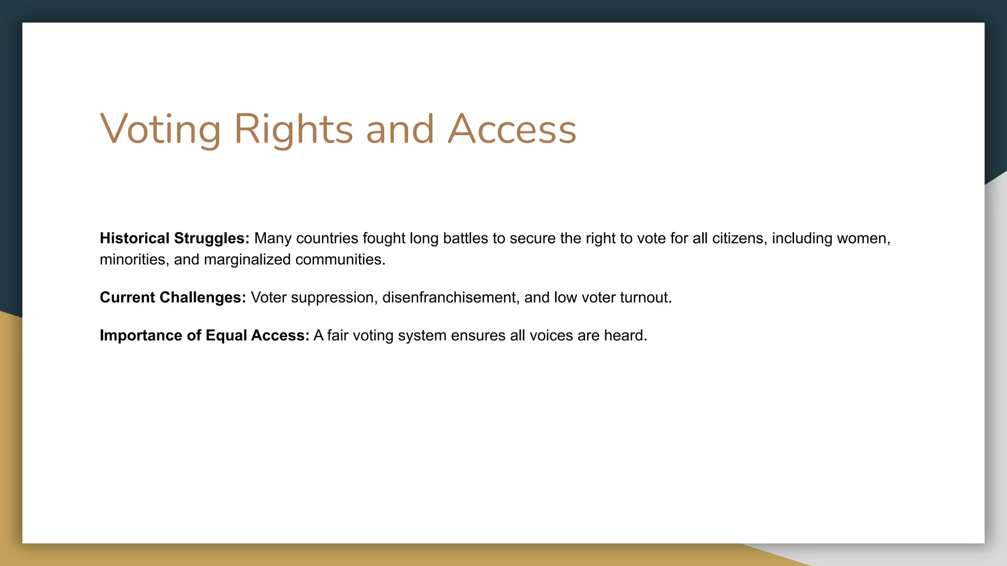 The Importance of Voting – Your Voice, Your Power | PDF