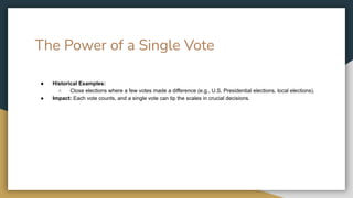 The Importance of Voting – Your Voice, Your Power | PDF