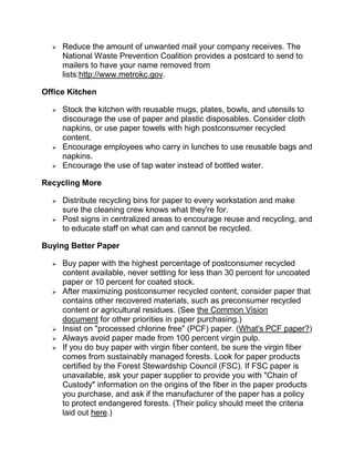 ENVIRONMENT SUSTAINABILITY THROUGH PAPER WASTE REDUCTION | DOCX | Green ...