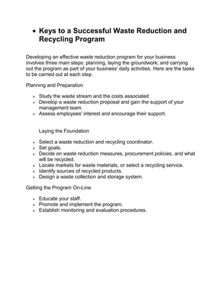 ENVIRONMENT SUSTAINABILITY THROUGH PAPER WASTE REDUCTION | DOCX | Green ...