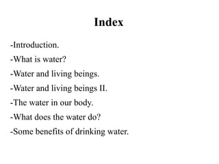 The importance of water_SP | PPT