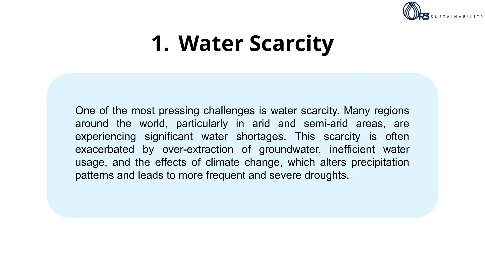 The Importance of Water Sustainability: Challenges and Solutions | PPTX