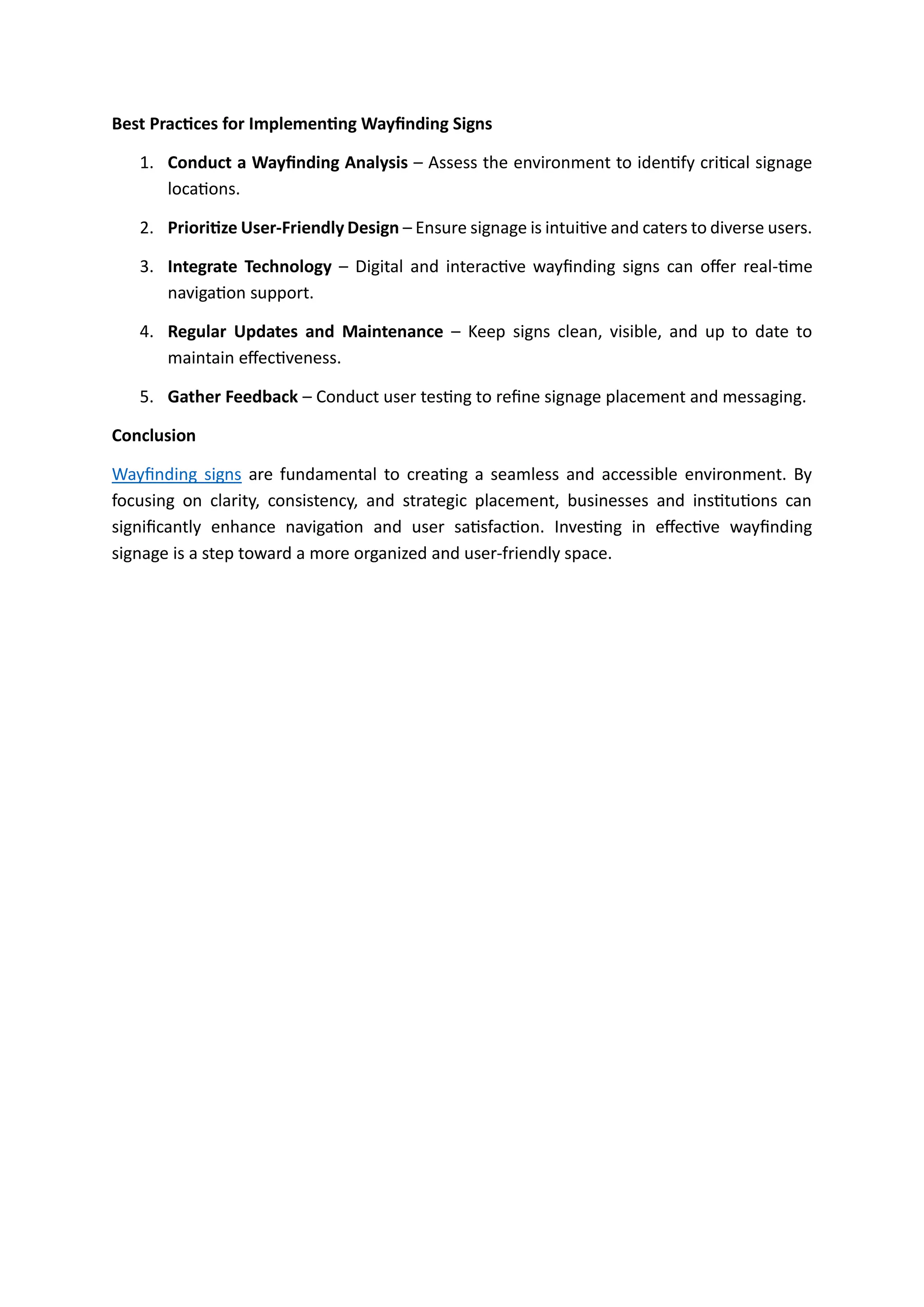 The Importance of Wayfinding Signs: Enhancing Navigation and ...