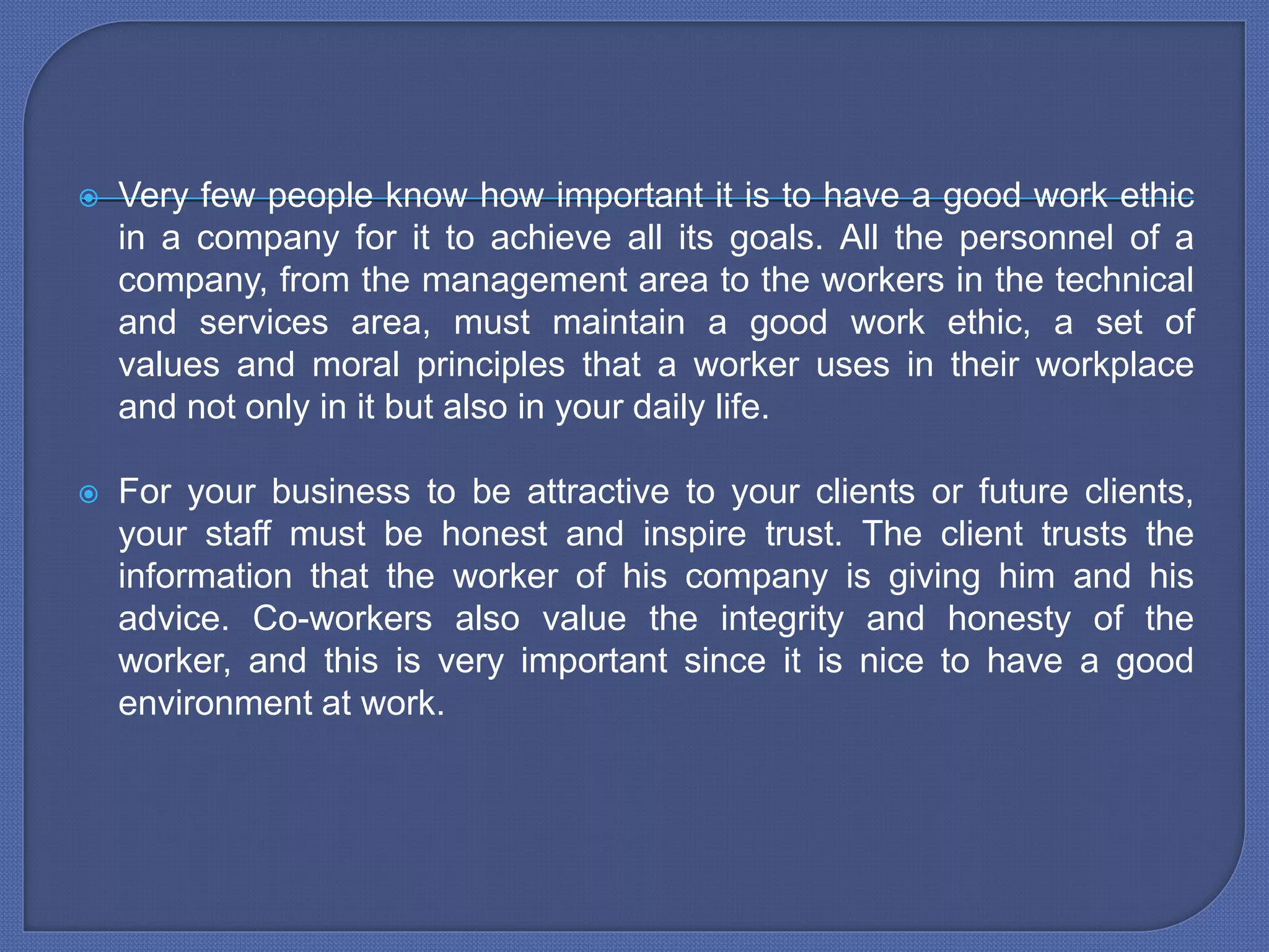 The importance of work ethic | PPT