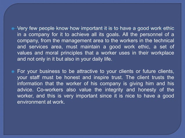 The importance of work ethic | PPT