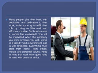 The importance of work ethic | PPT