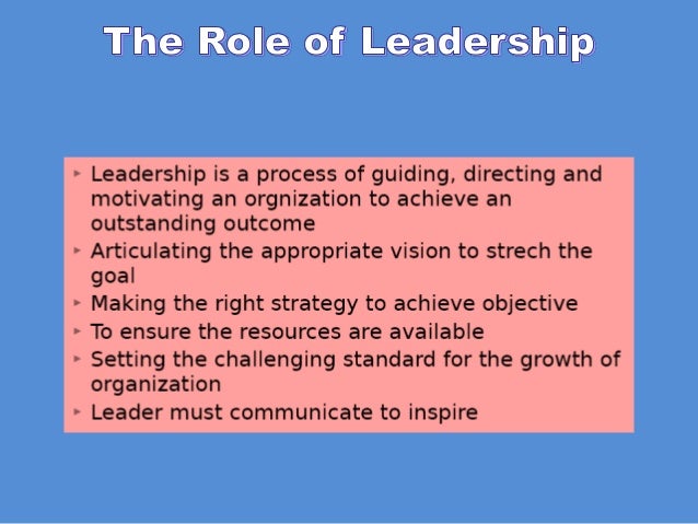 The important role of management leadership 1.3