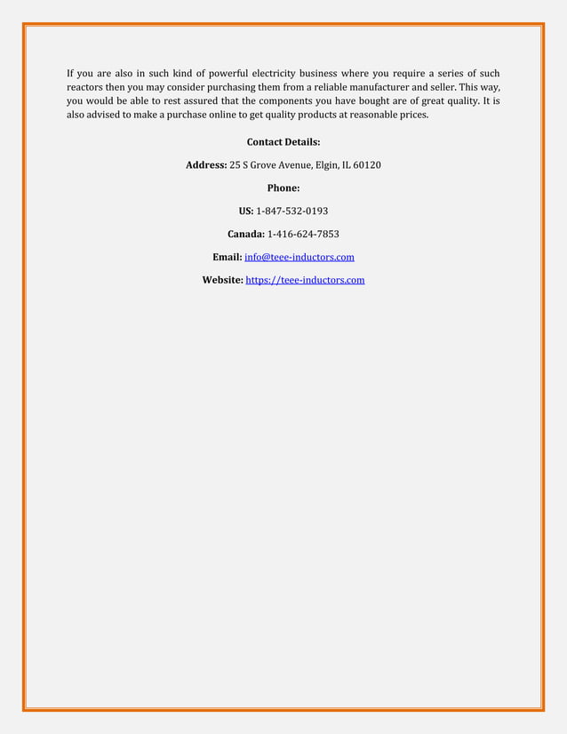 The important use of reactors in substations | PDF