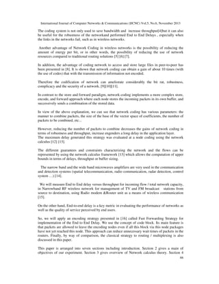 The improvement of end to end delays in network management system using network coding | PDF