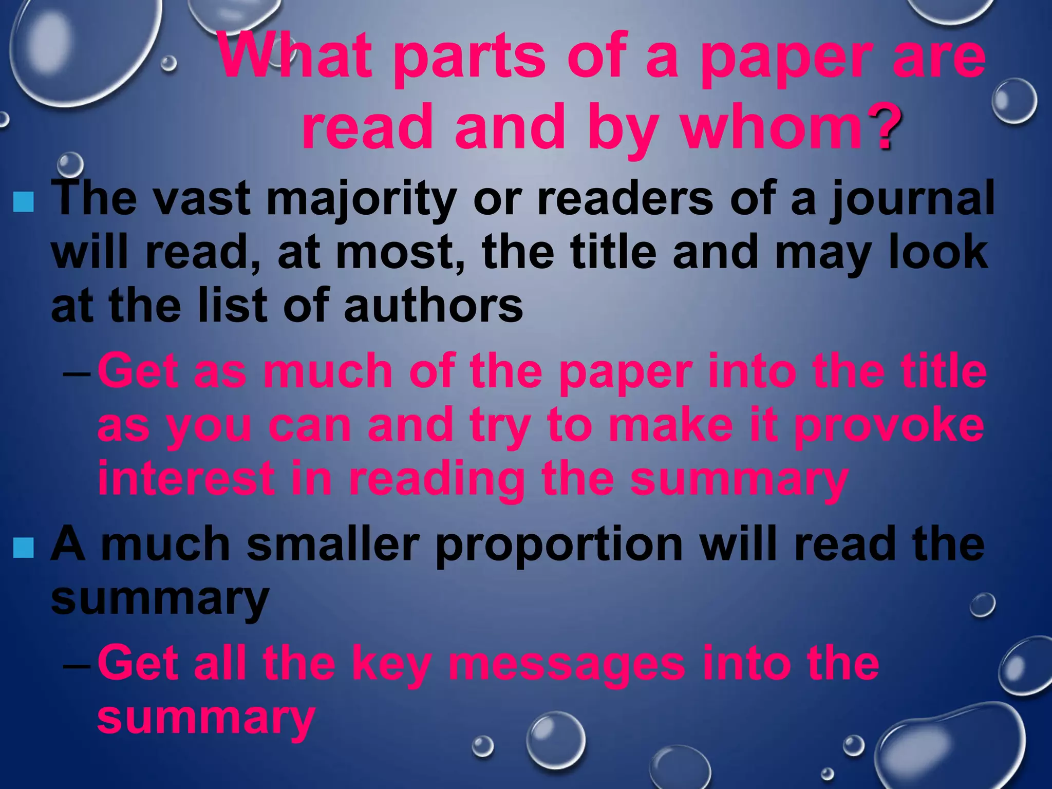 The IMRAD format | PPTX