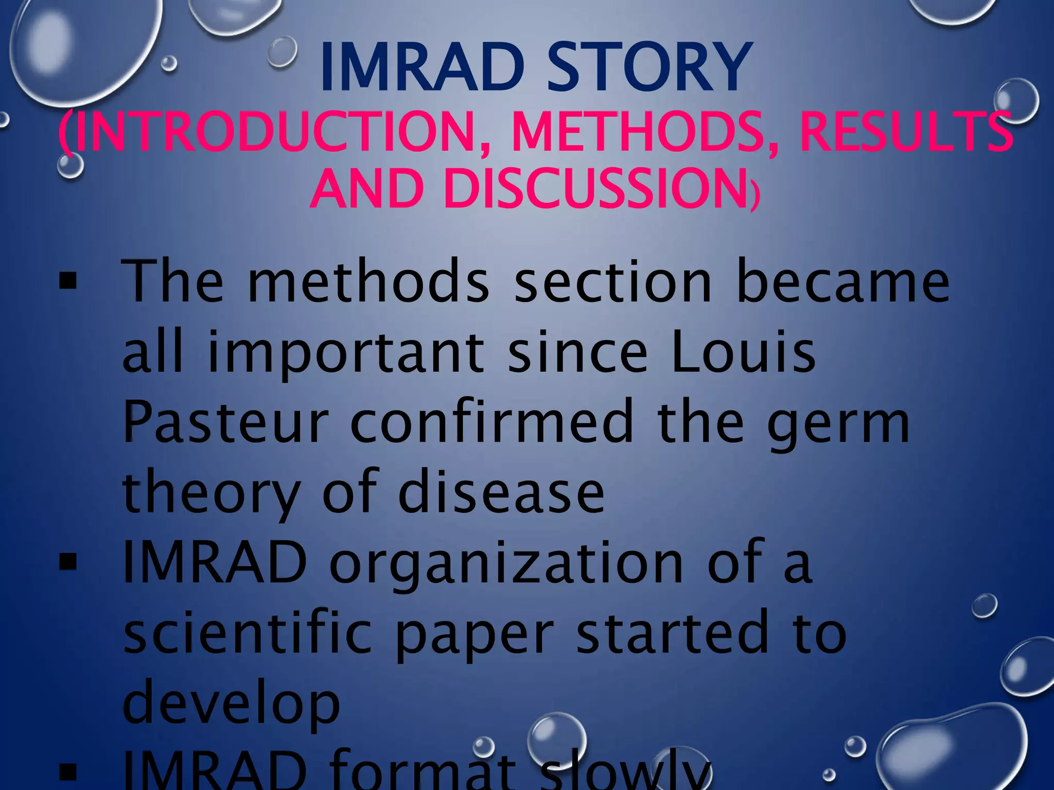 The IMRAD format | PPTX