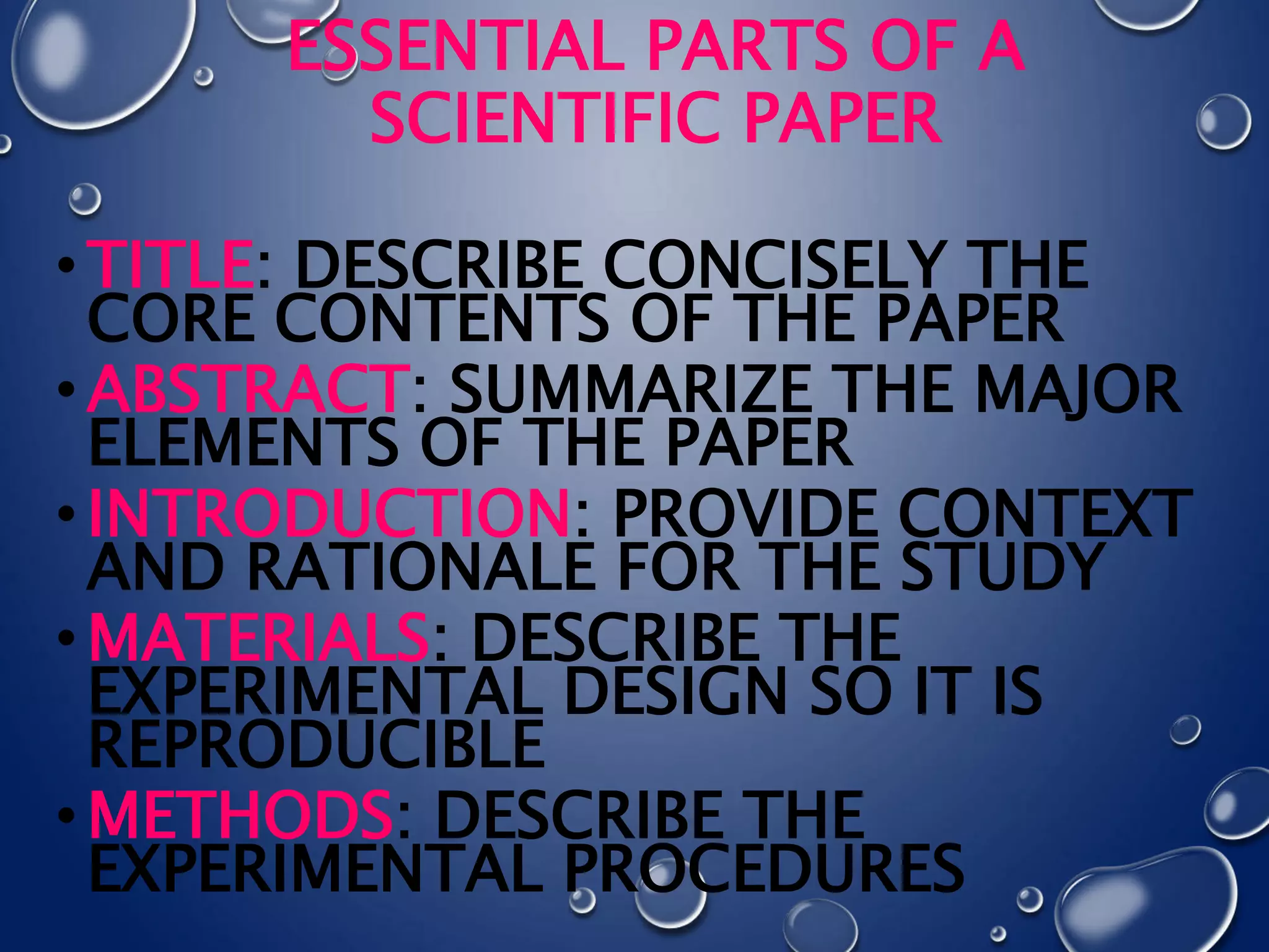 The IMRAD format | PPTX