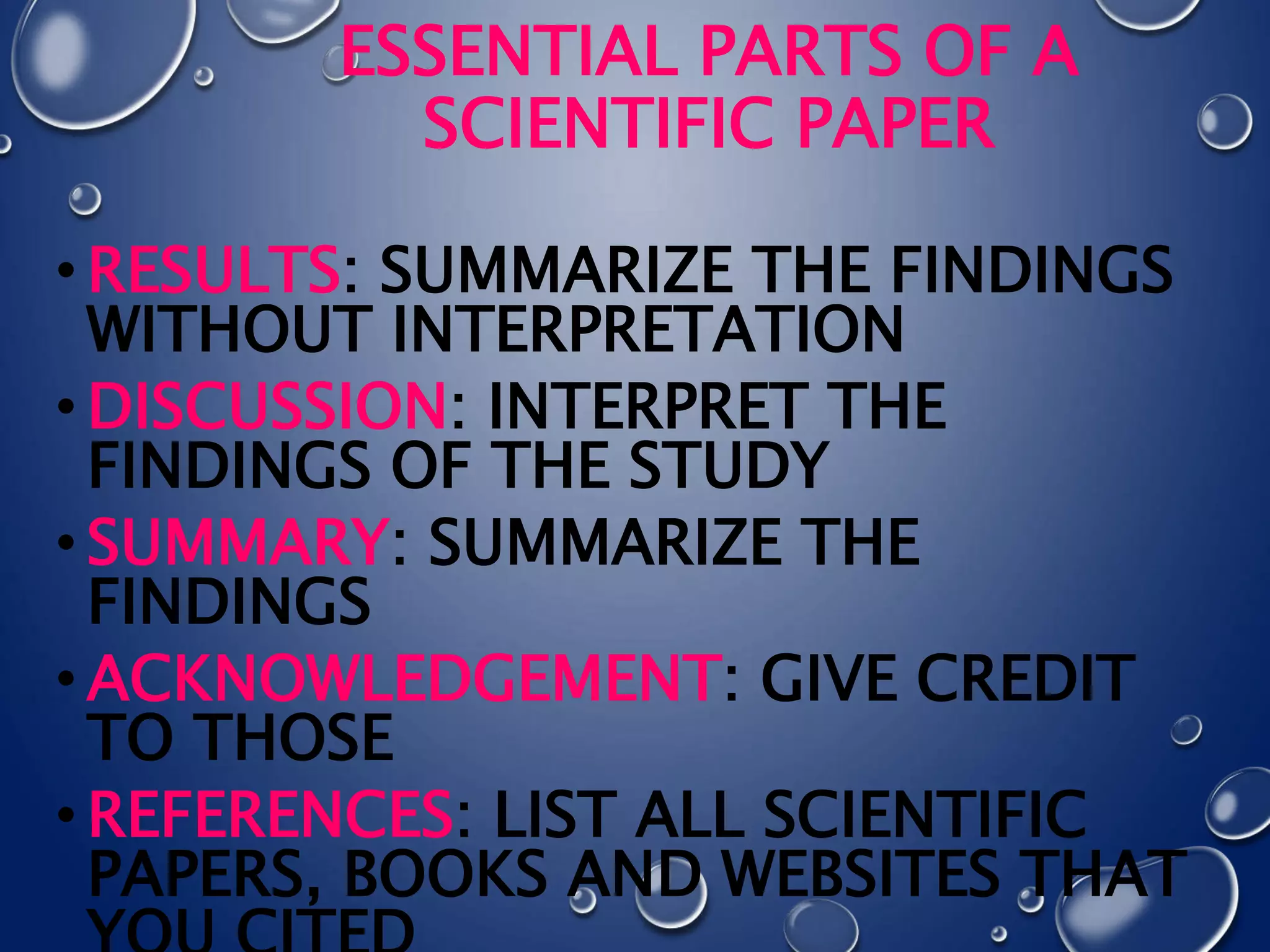 The IMRAD format | PPTX