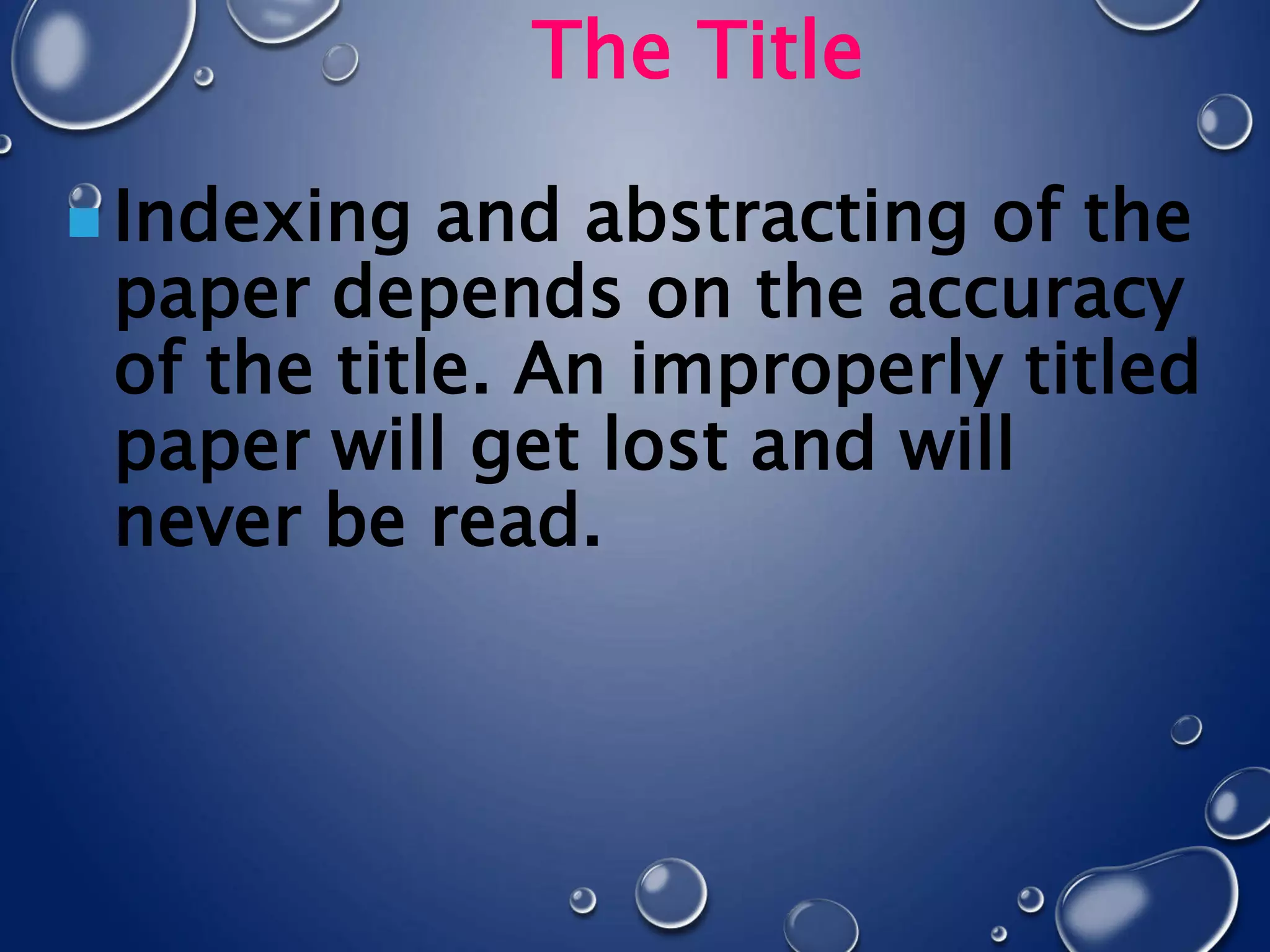 The IMRAD format | PPTX | Publishing Industry | Industries