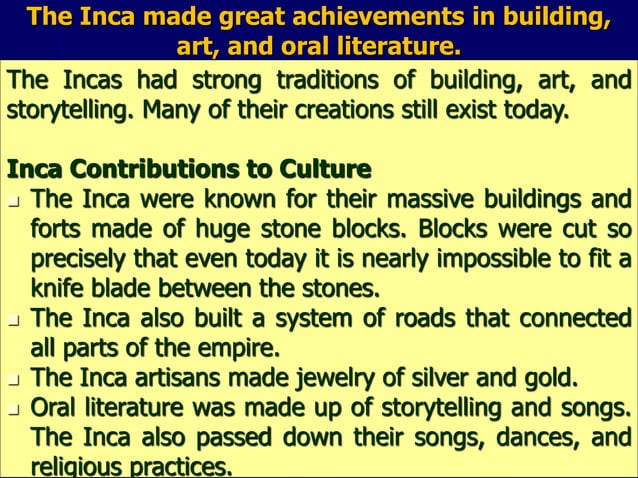 The Inca Empire | PPT | South America Travel | Travel Locations